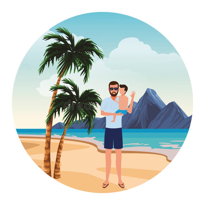 Summer vacation cartoon stock vector. Illustration of cartoon - 142392594