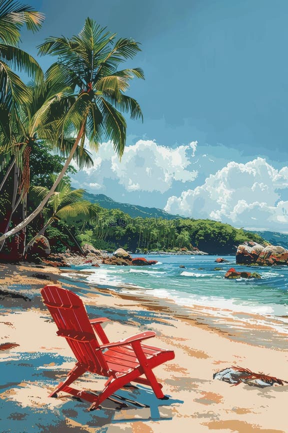 Summer Vacation Feeling Background Illustration Stock Illustration ...