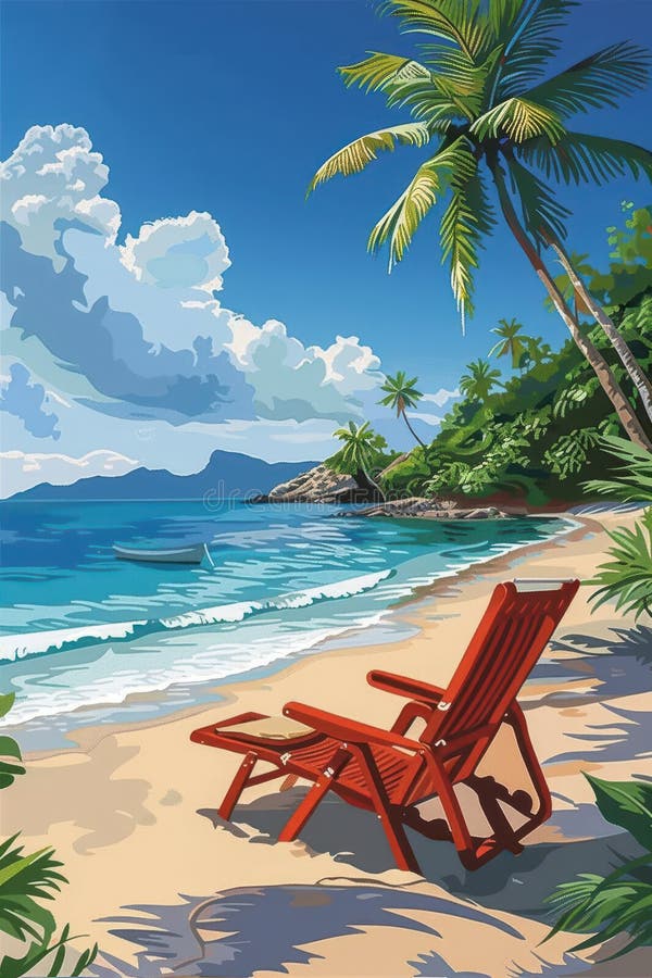 Summer Vacation Feeling Background Illustration Stock Illustration ...
