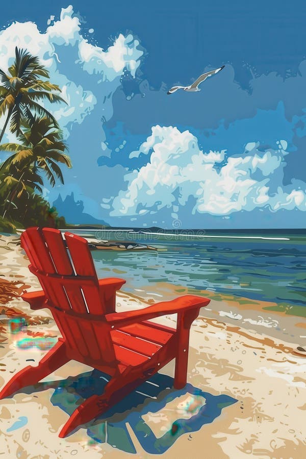 Summer Vacation Feeling Background Illustration Stock Illustration ...