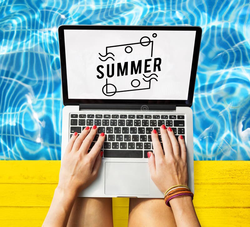 Summer Vacation Fun Graphics Concept Stock Image - Image of poolside ...