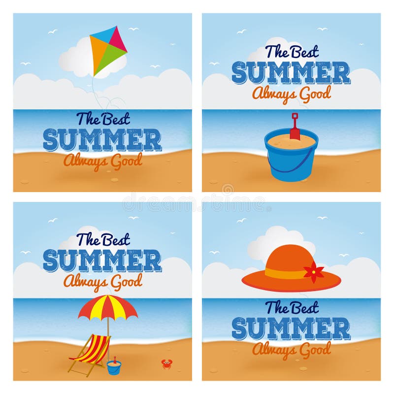 Summer vacation items stock illustration. Illustration of tourism ...