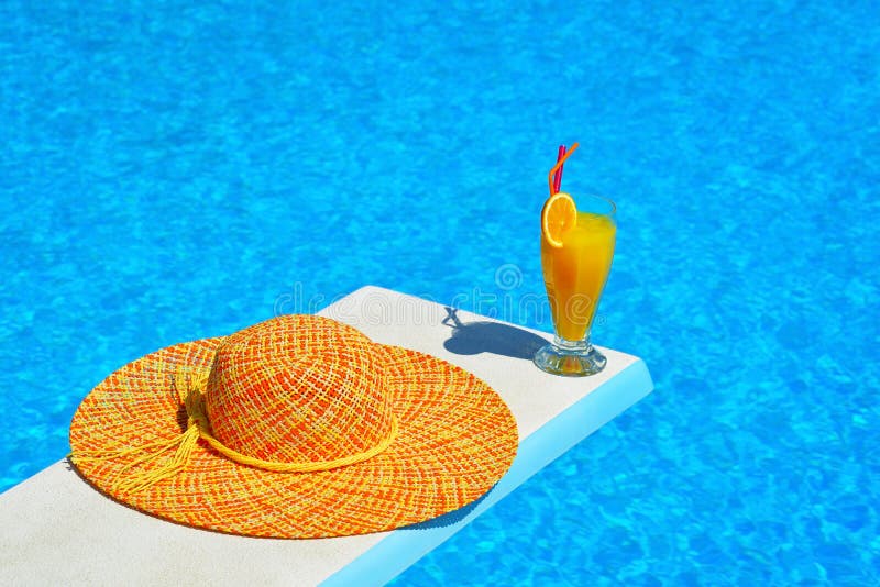 Beach Scene Next To Swimming Pool Stock Photo - Image of colorful ...