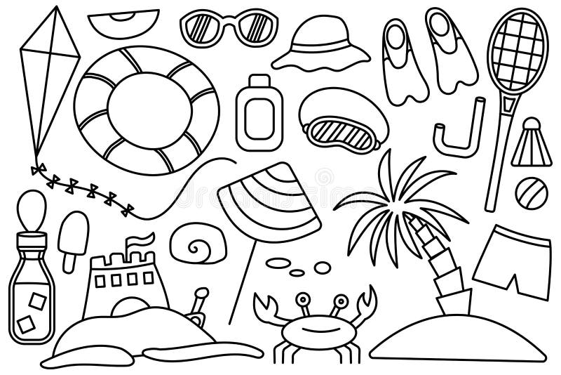 Beach Stuff Vector Stock Illustrations – 1,306 Beach Stuff Vector Stock ...