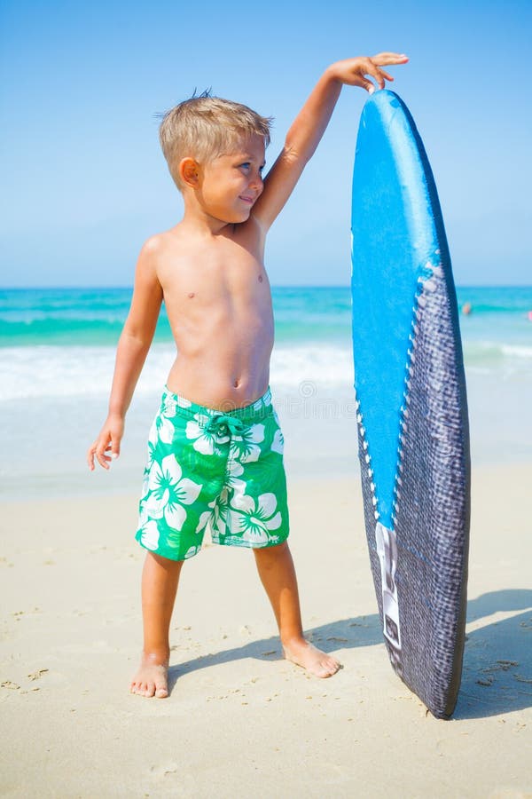 Summer Vacation - Surfer Boy. Stock Photo - Image of clear, action ...