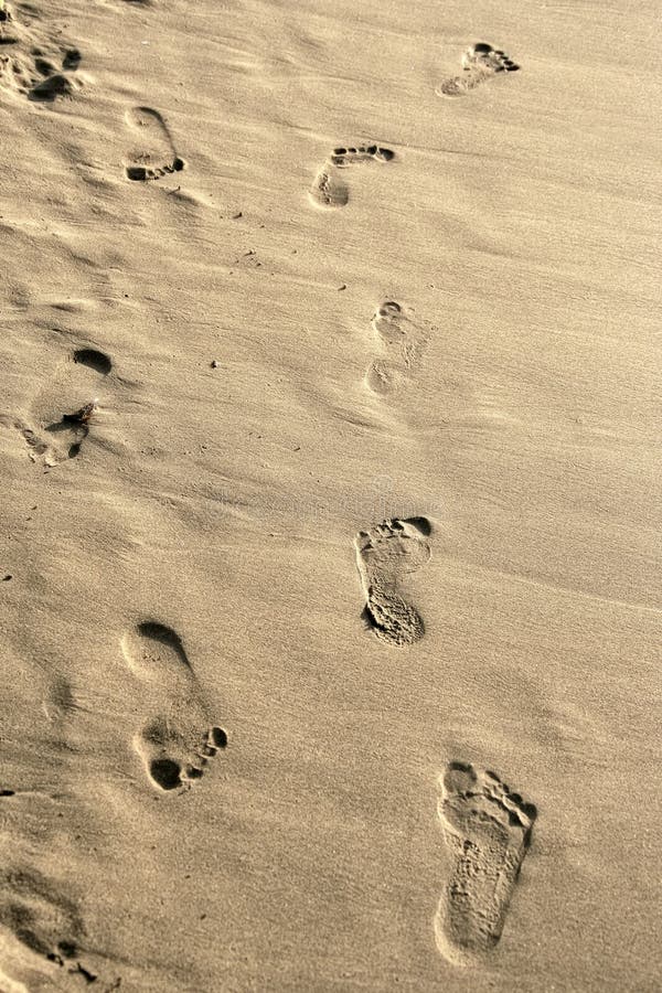 Summer Vacation Walk on Beach Stock Image - Image of footstep, coast ...