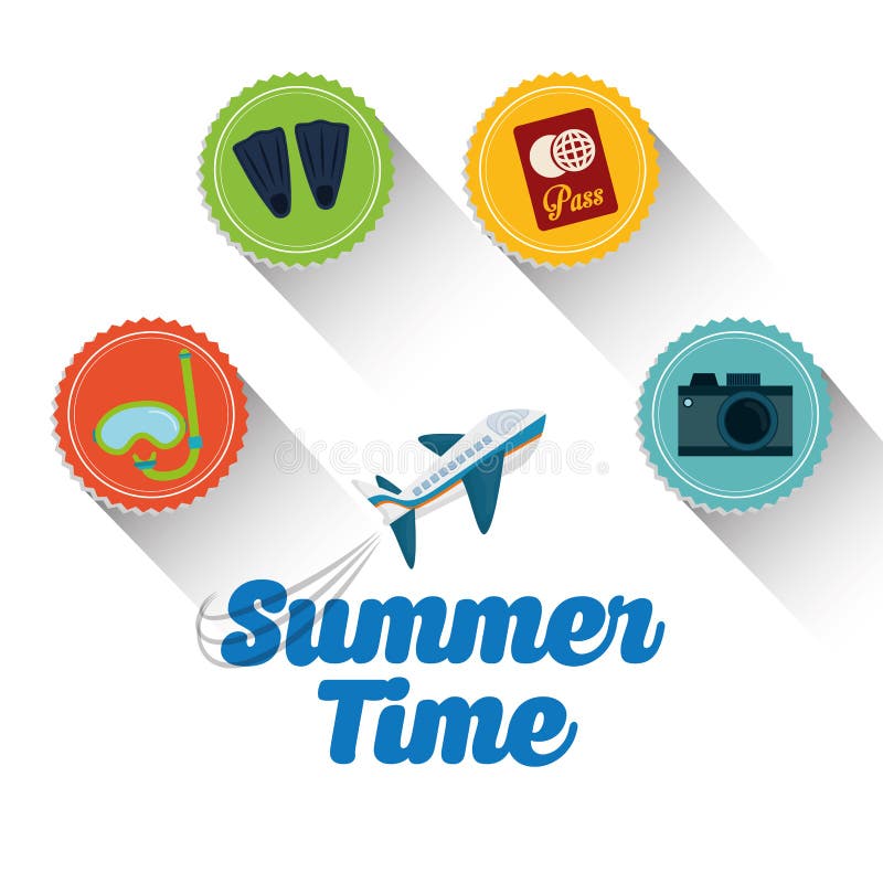 Summer, Vacations and Trave Stock Vector - Illustration of island ...