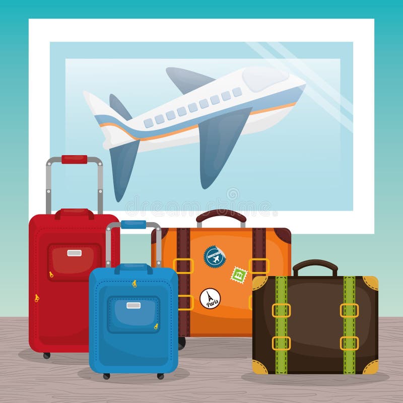 Summer, Vacations and Trave Stock Vector - Illustration of happy, icons ...