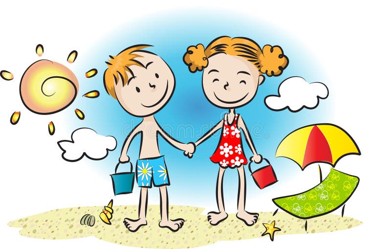 Summer stock illustration. Illustration of drawing, summer - 44308256