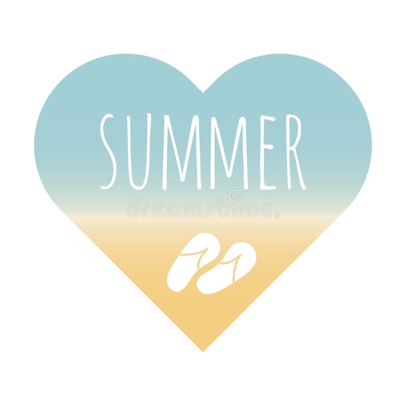 Summer Vector Icon. Blue Sky and Sand Gradient Sign Stock Vector ...