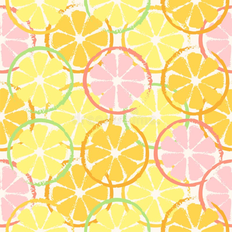 Summer Vector Seamless Pattern in a Dodle Style with Watermelon and ...