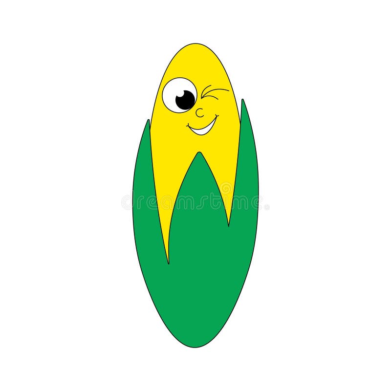 Summer Vegetable Corn. Retro Groovy Character Patch. Trendy Sticker ...