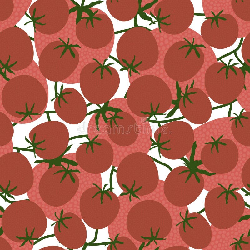 Summer Vegetable Seamless Tomato Pattern for Wrapping Paper and Fabrics ...