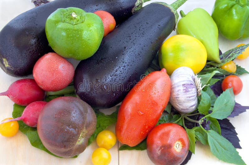 Summer vegetables stock image. Image of raddish, pepper - 43674389