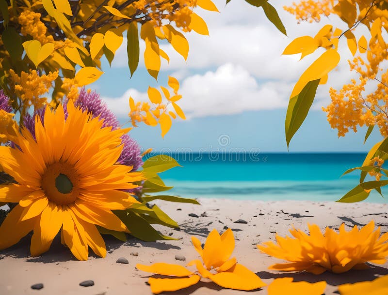 Summer Vibe Concept Web Banner. Hill Background Illustration Stock ...