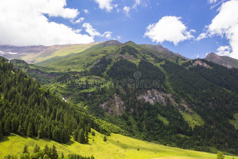 Summer View of Austrian Alps in Tyrol Stock Image - Image of landscape ...