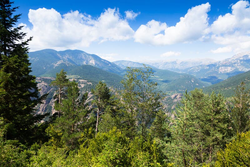 Summer View of Pyrenees Mountains Stock Photo - Image of simple, valley ...