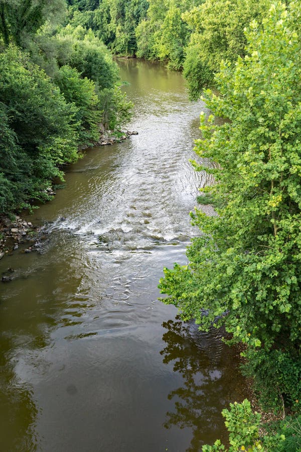 Summer View of the Roanoke River Stock Image - Image of overpass ...