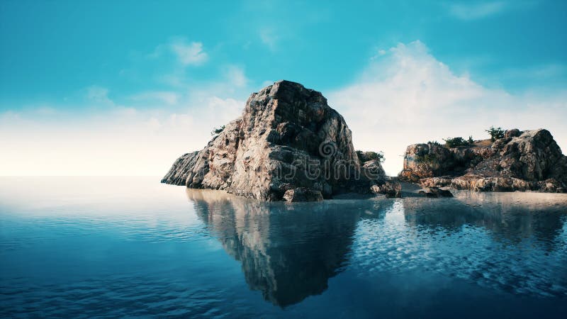 Summer View of Sea Caves and Rock Cliffs Stock Photo - Image of blue ...