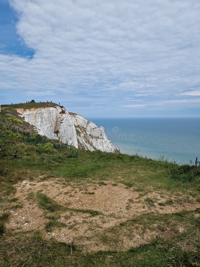 Summer Views - Blue Skies and White Cliffs Stock Image - Image of ...