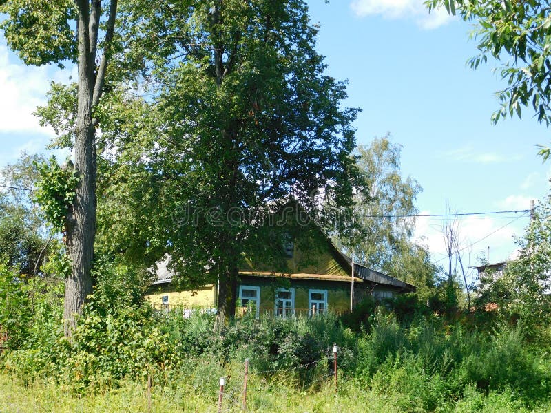 Summer in the village stock image. Image of rural, field - 74469075