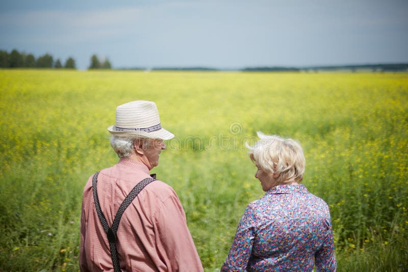 Summer walk stock image. Image of retired, senior, caucasian - 58053629