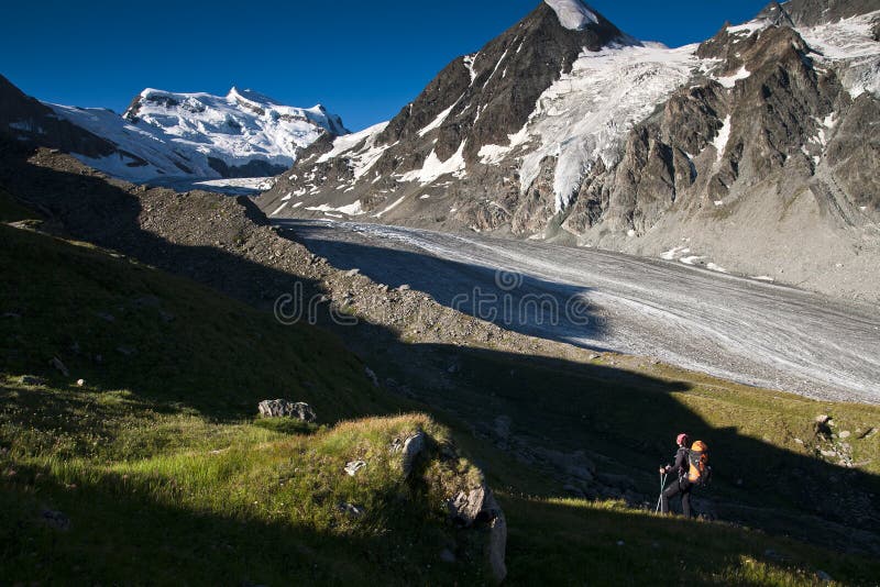 Summer Wallis alps stock image. Image of mountain, alps - 16356877