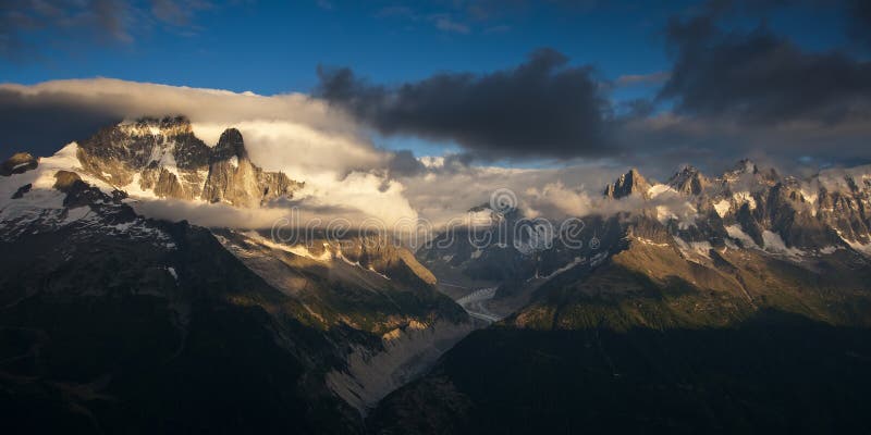 Summer in Wallis alps stock photo. Image of clouds, alpine - 16357030