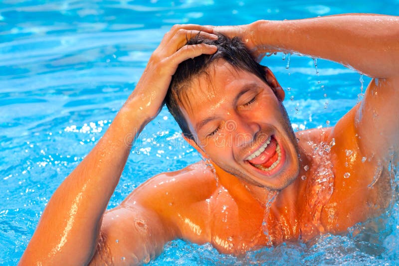 Summer water man stock photo. Image of male, friends - 13279288