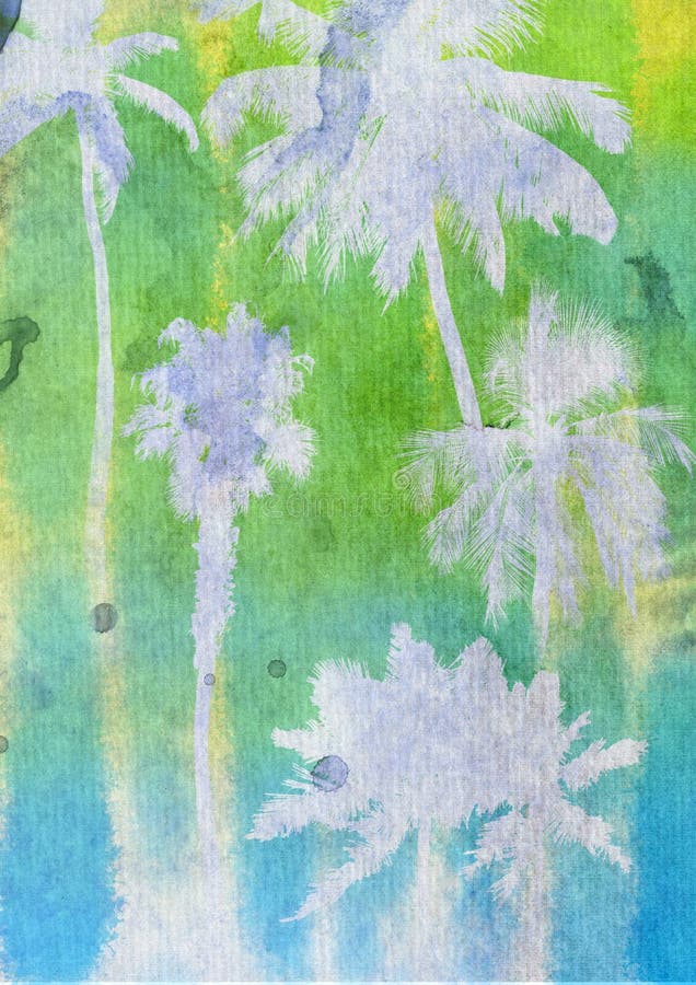 Summer Watercolor Photoprint Graphic Design Stock Image - Image of ...