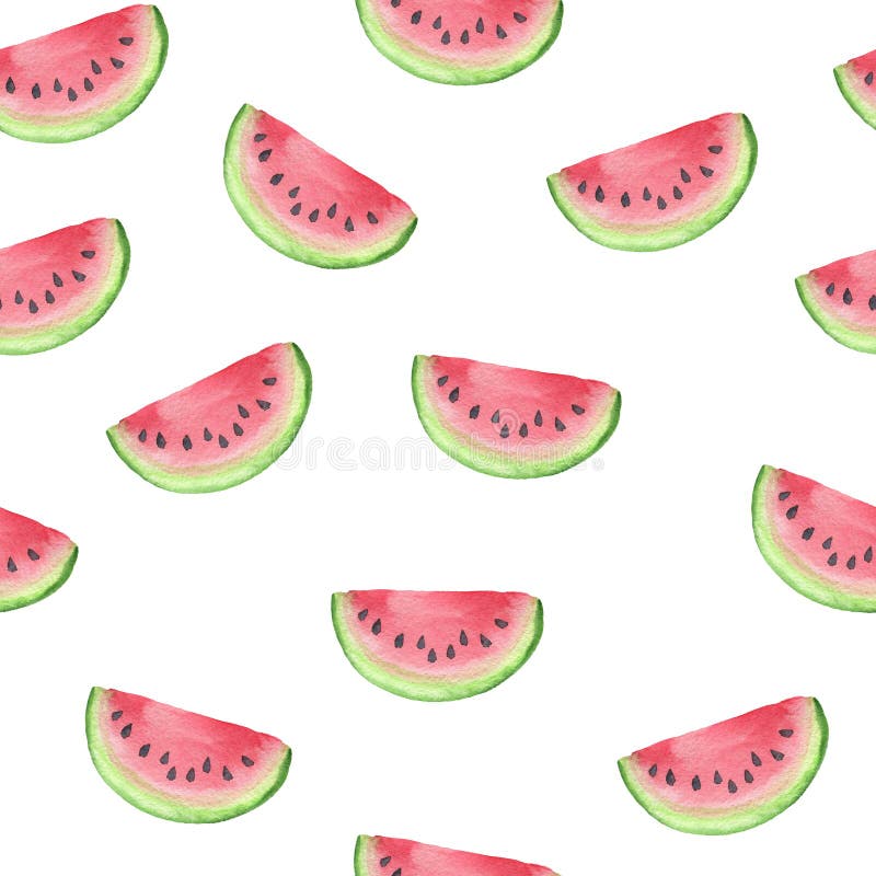 Summer Watercolor Watermelon Seamless Pattern Stock Illustration ... Summer Watercolor Watermelon Seamless Pattern Stock Illustration ...