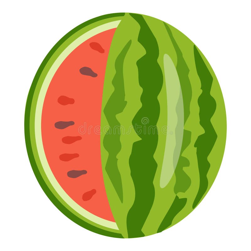 Summer Watermelon Icon Cartoon Vector. Slice Melon Stock Vector ...