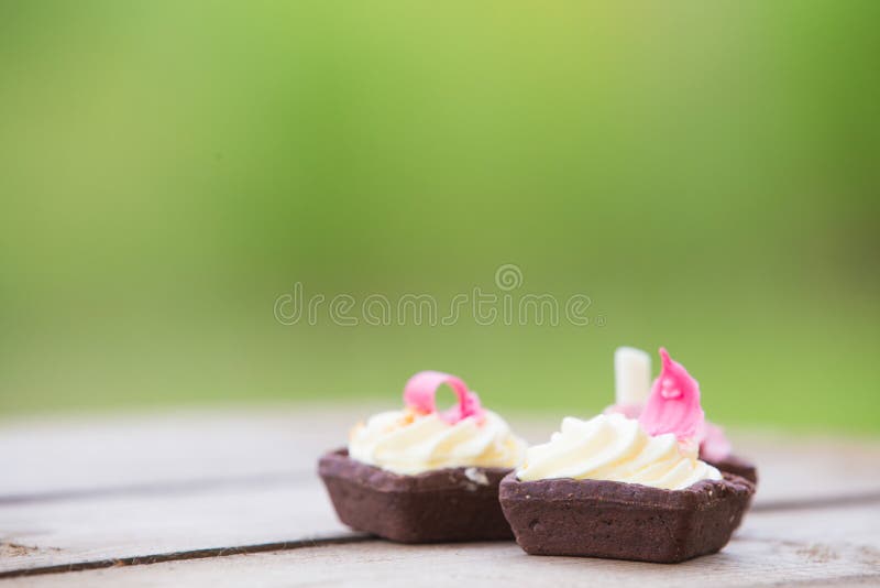 Summer Wedding Homemade Candy Bar Stock Image - Image of cream ...