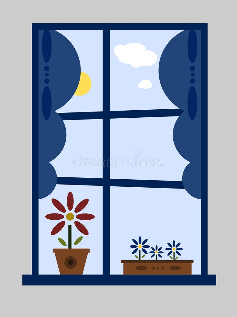 Sun Window Drawing Stock Illustrations – 4,097 Sun Window Drawing Stock ...