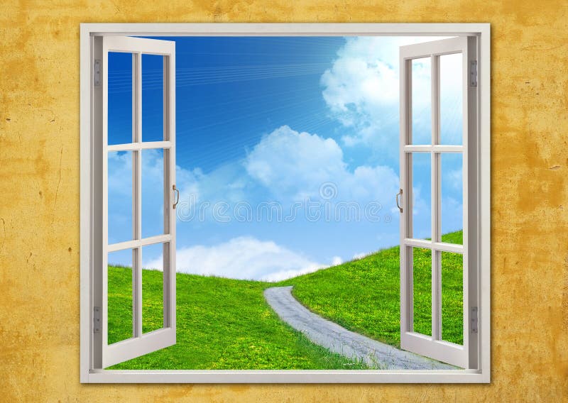 Summer window stock vector. Illustration of gardening - 3291020