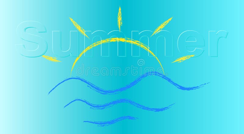 Summer stock vector. Illustration of abstract, wave, season - 30621443