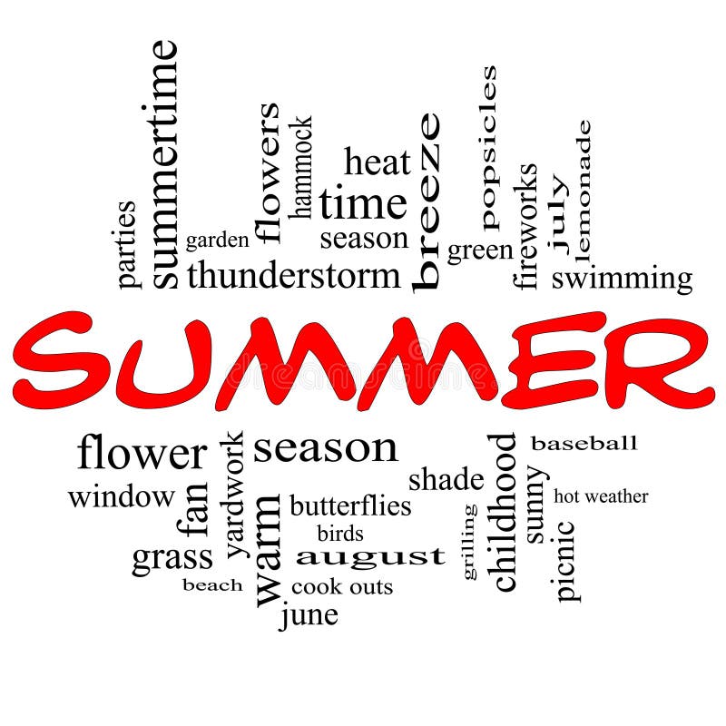Summertime Word Cloud Stock Illustrations – 124 Summertime Word Cloud ...