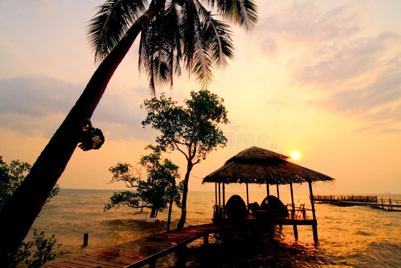 Sunset at Kao Chang Thailand Stock Image - Image of chang, vacation ...