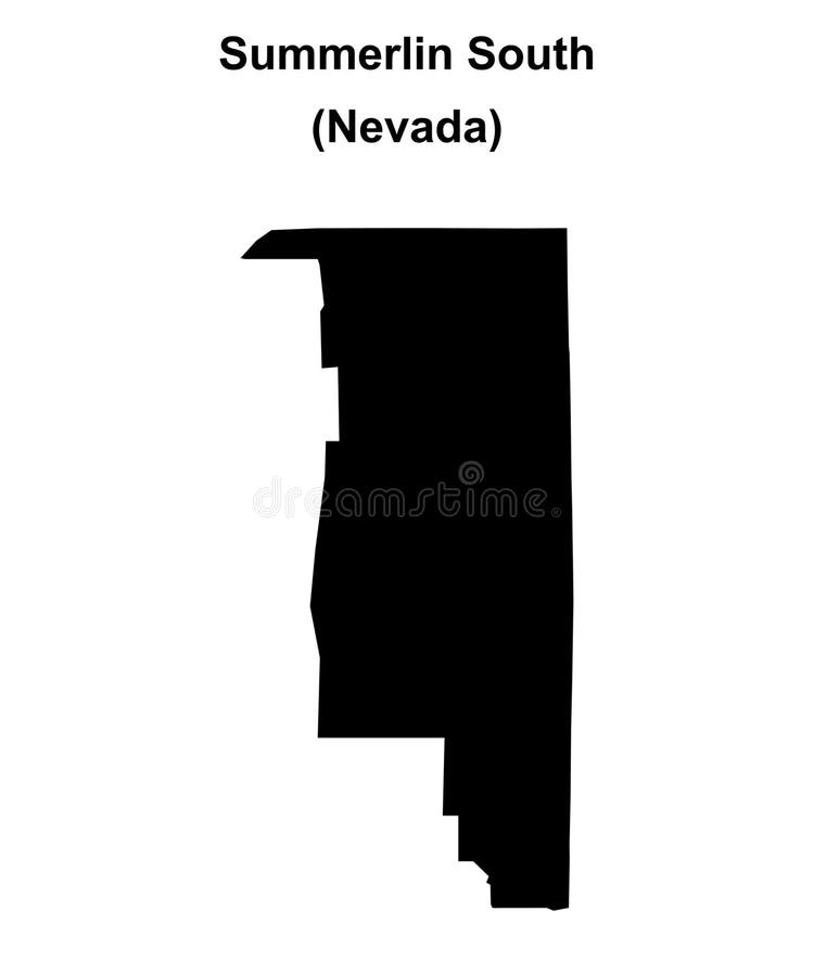 Summerlin South Outline Map Stock Vector - Illustration of area, nevada ...
