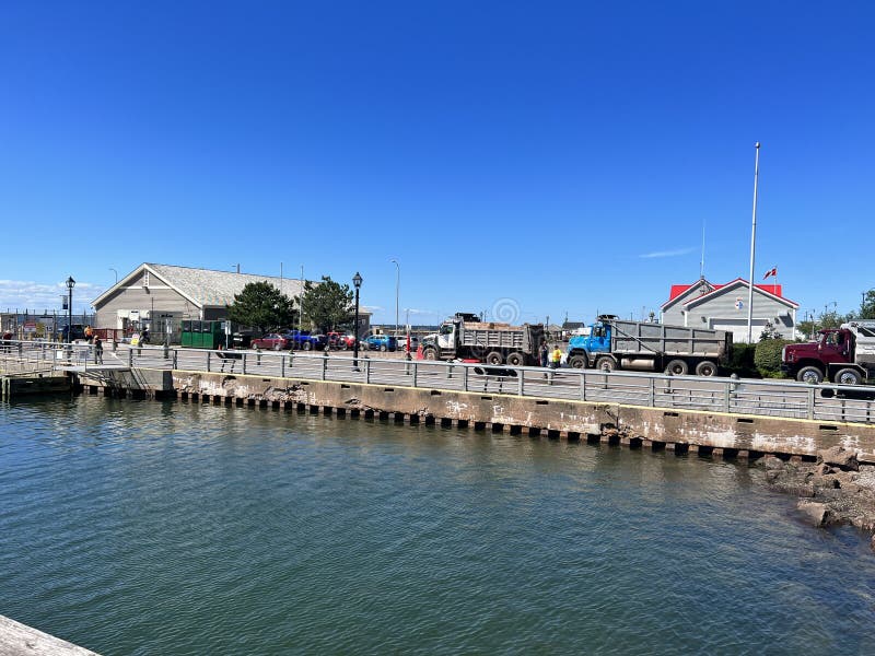 Summerside and Area Beach and Harbour Stock Photo - Image of warm ...