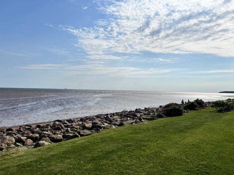 Summerside Waterfront stock photo. Image of green, lighthouse - 250682442