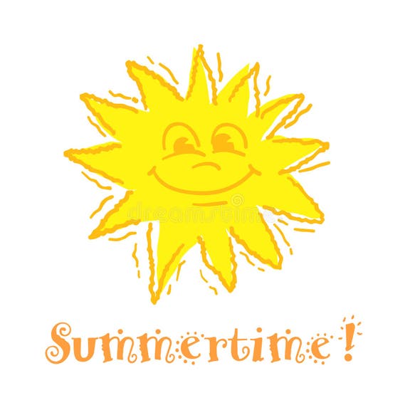 Summertime! stock illustration. Illustration of smiley - 901416