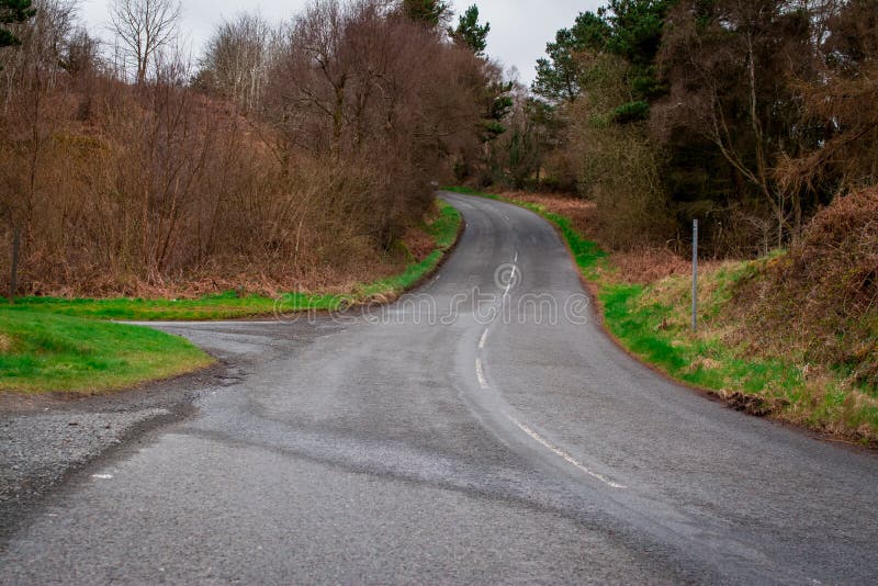 Summertime Country Roads in the Welsh Countryside Stock Image - Image ...