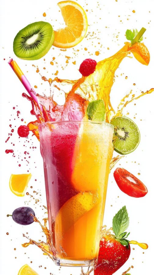 Summertime Fruit Explosion, a Refreshing Cocktail with a Splash of ...