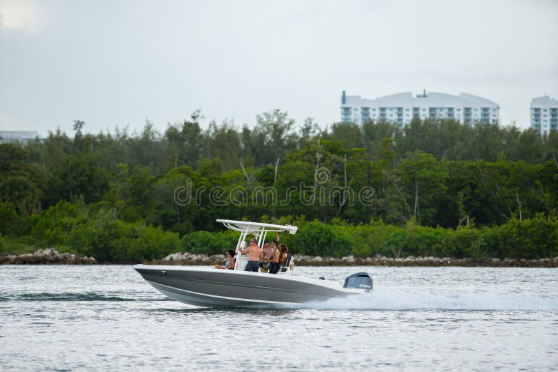 Summertime in Miami. People Boating on the Weekend and Having Fun ...