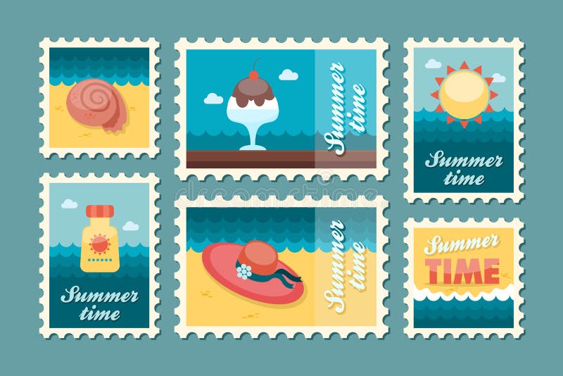 Summertime Stamp Stock Illustrations – 691 Summertime Stamp Stock ...