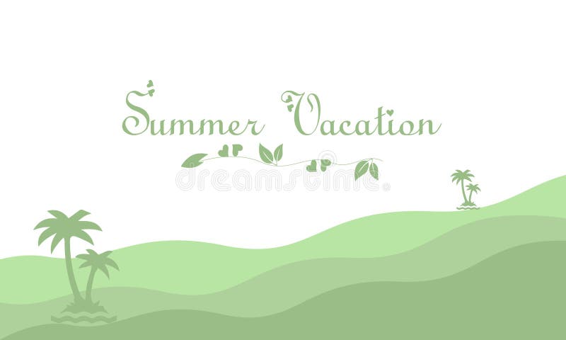 Summertime Style Design with Summer Vacation Text Stock Vector ...