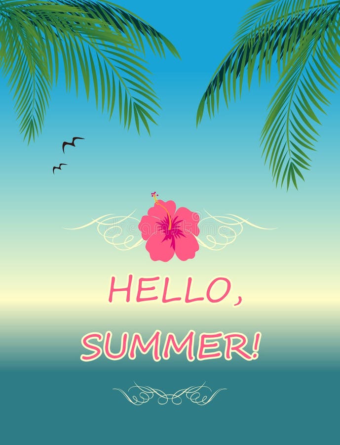 Summery poster stock vector. Illustration of decorative - 70982066