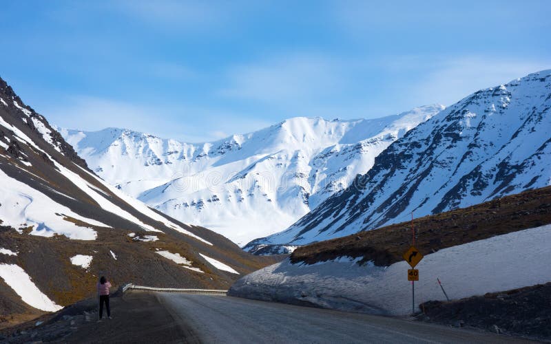 Dalton Highway at the Atigun Pass in Alaska, USA Stock Photo - Image of ...