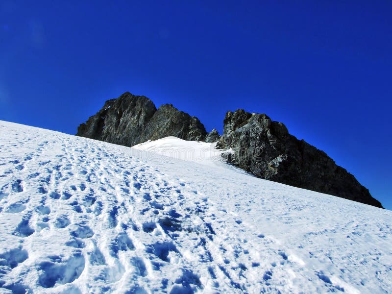 Summit Clariden in the Glarus Alps Mountain Range Stock Photo - Image ...